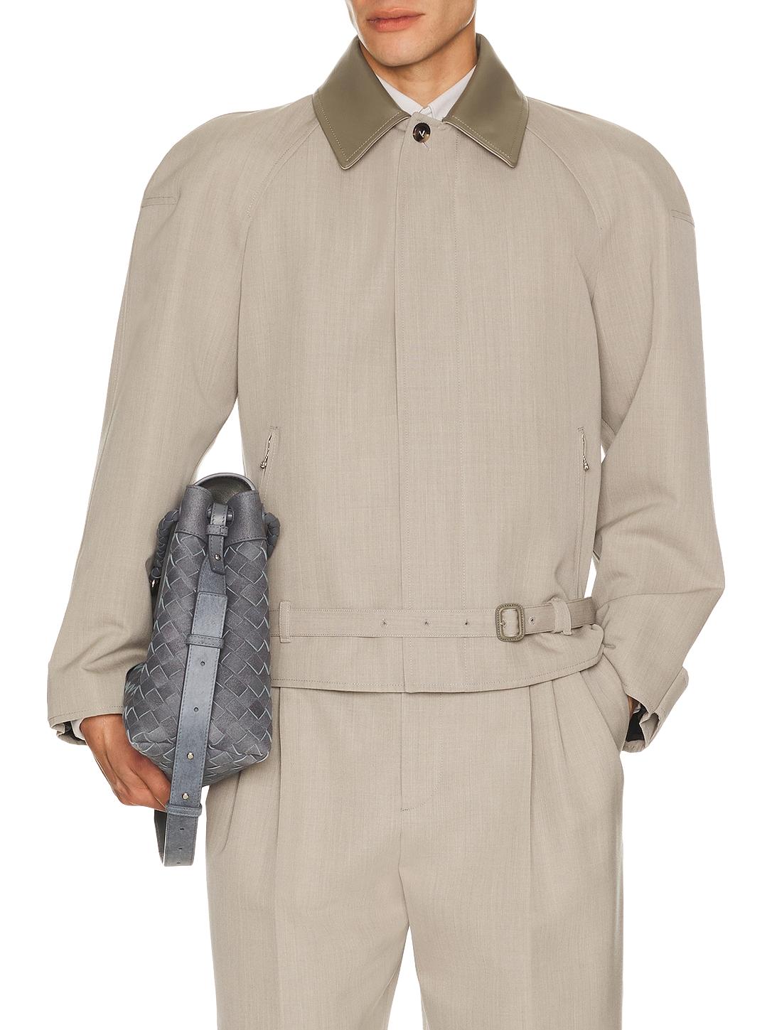 BOTTEGA VENETA Dry Wool Melange Toile Zip Blouson